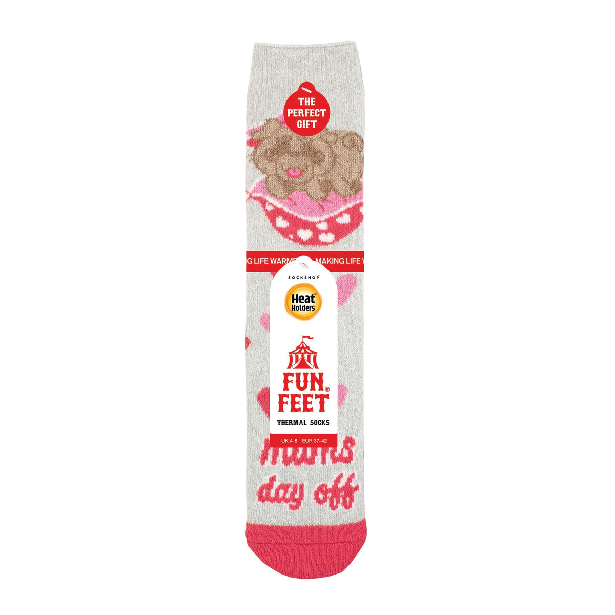 Ladies Lite Fun Feet Novelty Thermal Socks - Mums Day Off – Heat Holders