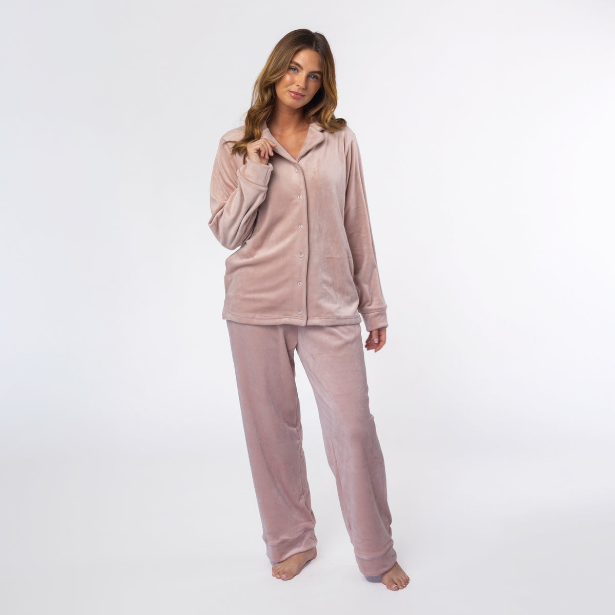 Ladies Soul Warming Pyjama Set - Dusky Pink – Heat Holders