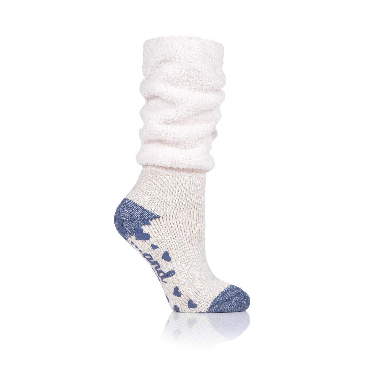 Ladies Original Lounge Socks with Slouch Top - Cream – Heat Holders