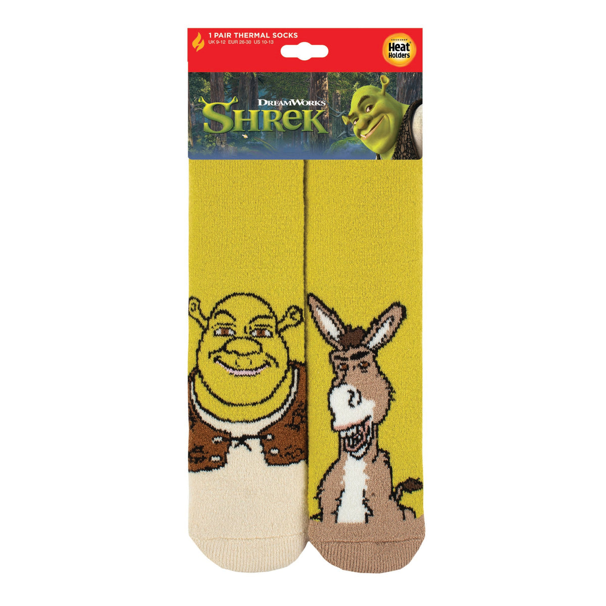Kids Lite Licensed Character Socks - Shrek & Donkey – Heat Holders