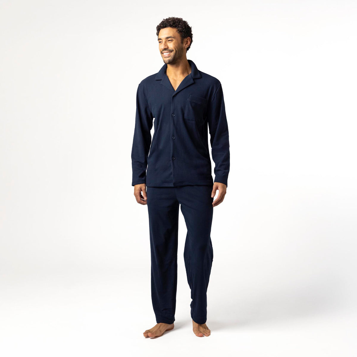 Mens Soul Warming Pyjama Set - Navy – Heat Holders